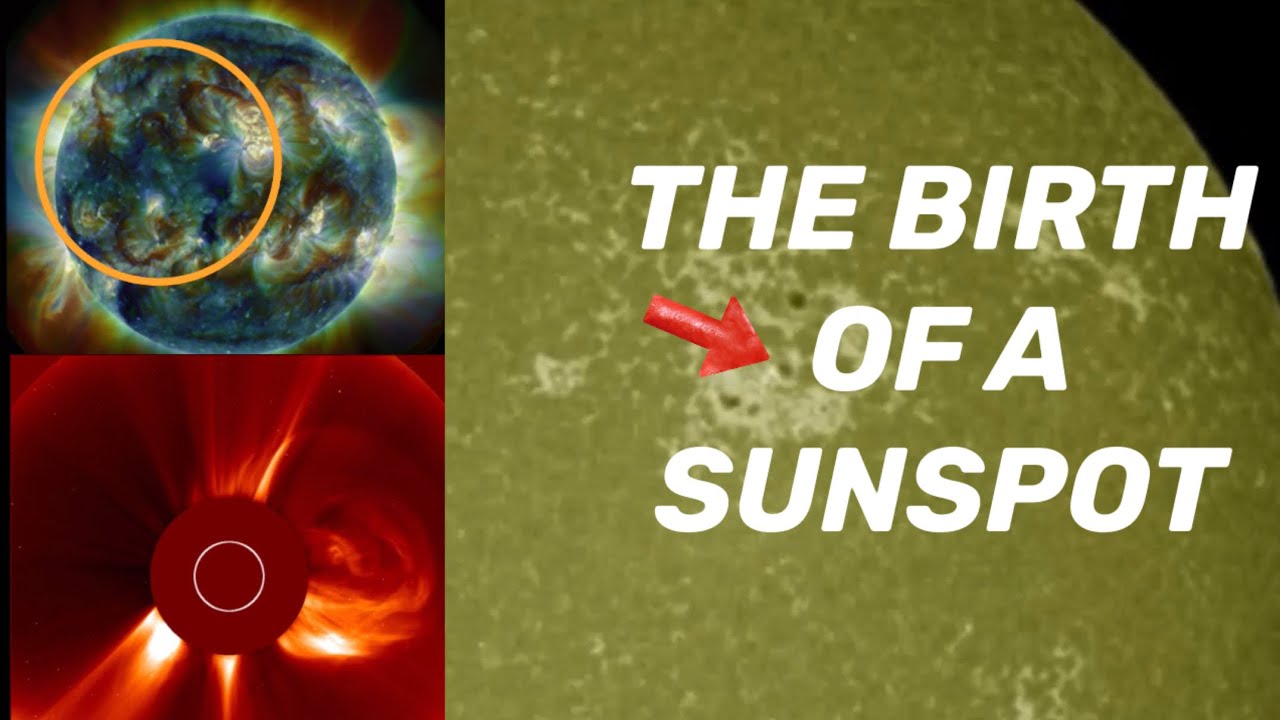THE BIRTH Of A SUNSPOT / M Class Solar Flare / Incoming Space Weather ...