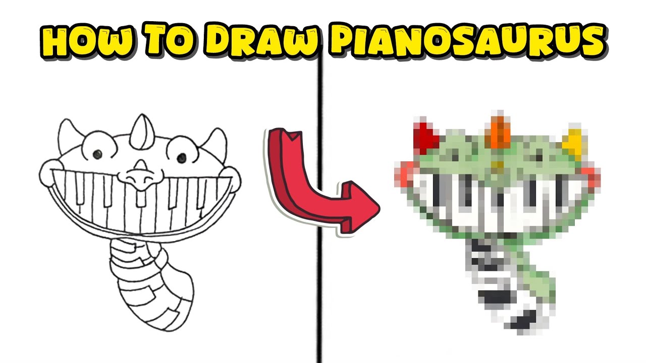 How to Draw Pianosaurus from Poppy Playtime – Step-by-Step Game ...