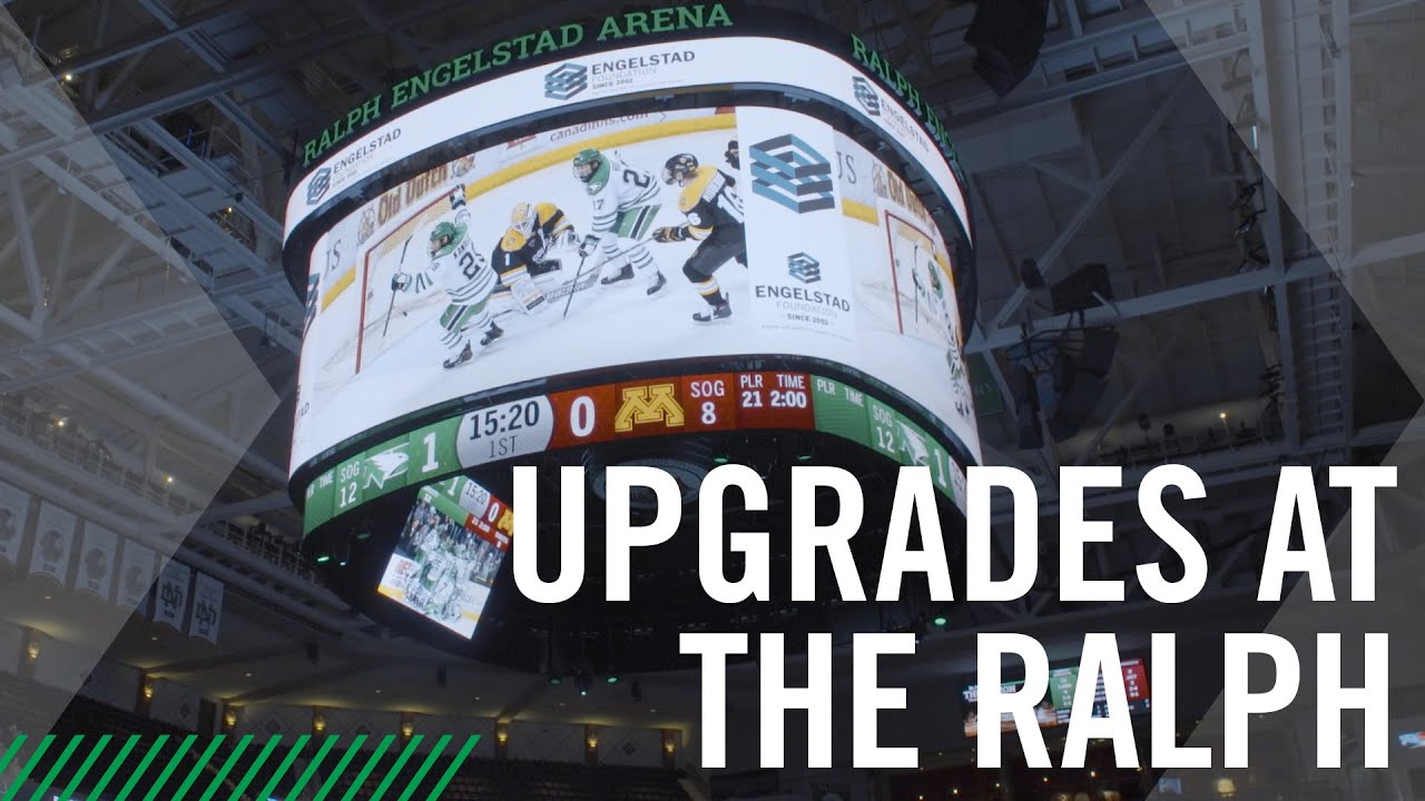 Ralph Engelstad Arena Upgrades Scoreboards for UND Hockey Fans - YouTube