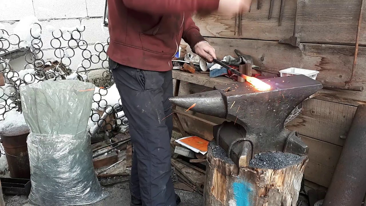 Pattern welded steel - First attempt - YouTube