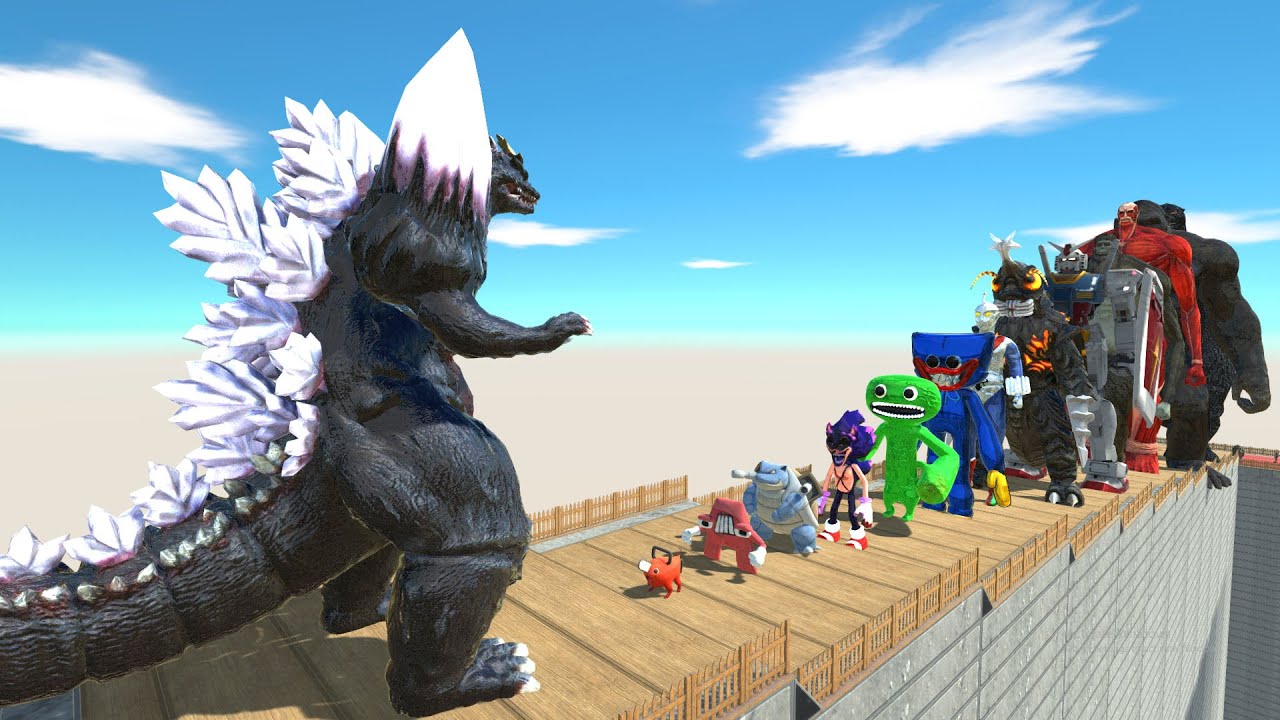 Space Godzilla vs Heisei Godzilla DEATH FALL - Animal Revolt Battle ...