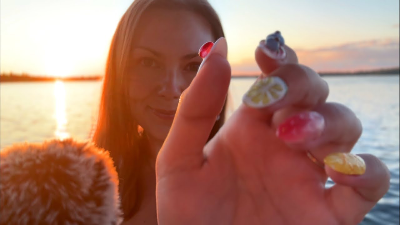 asmr with a gorgeous sunset on the lake 🌅 - YouTube