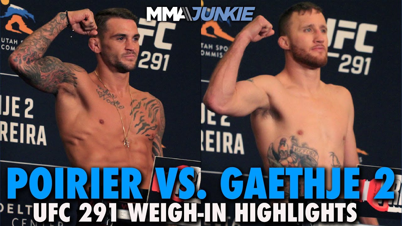 Dustin Poirier, Justin Gaethje Make Weight For UFC 291 'BMF' Title ...