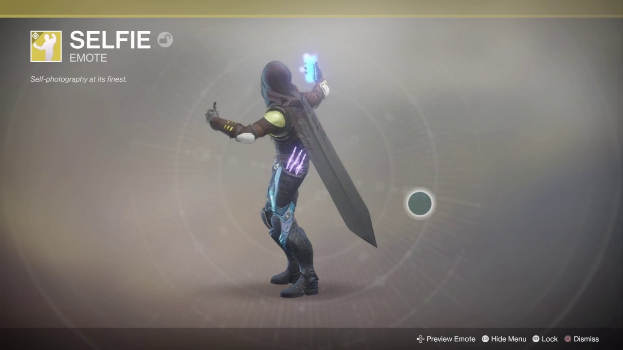 Destiny 2 Curse of Osiris New emote Selfie check it out - YouTube