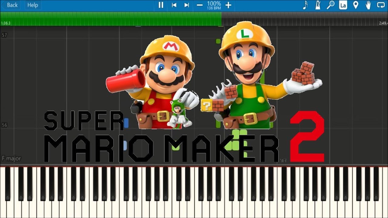 Super Mario Maker 2 - All Title Screen Music (Piano Version) - YouTube