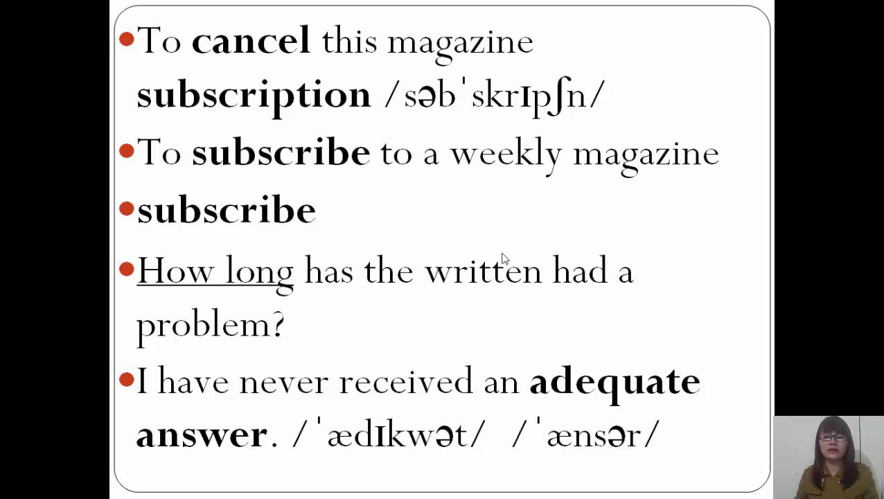business letter Vocab 2 - YouTube