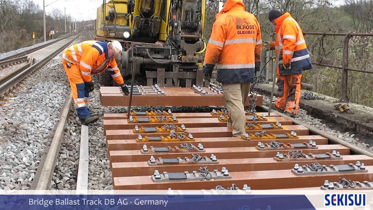 FFU synthetic sleeper at ballasted bridge track of DB AG in Germany ...