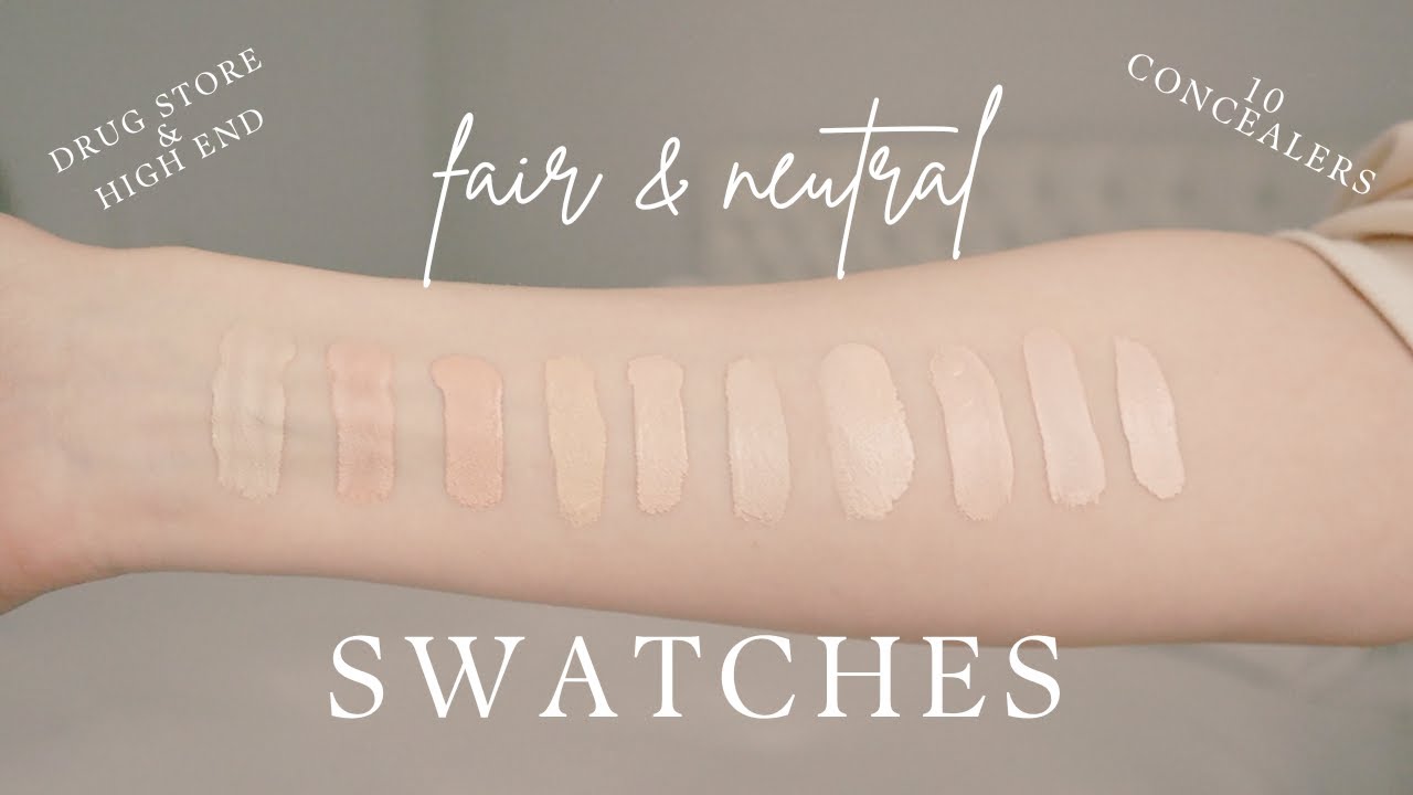 Swatching all of my fair/neutral concealers - YouTube