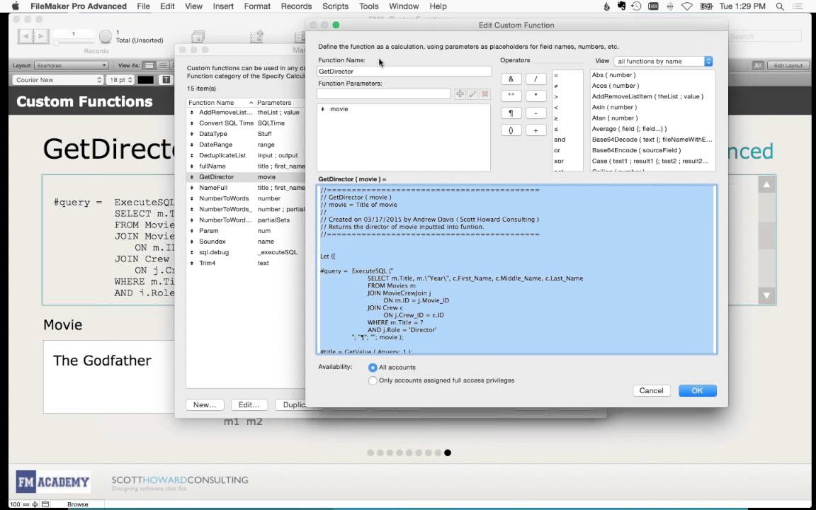 Extending Your FIleMaker Solutions With Custom Functions - YouTube