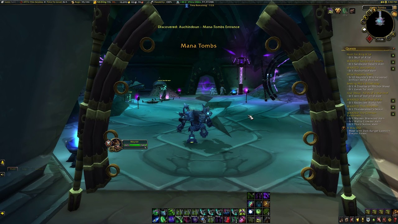 WoW Mana Tombs instance entrance - YouTube