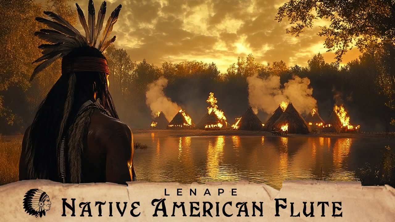 Canyon Spirits - The Sacred Fire Under a Sunset with Native American ...