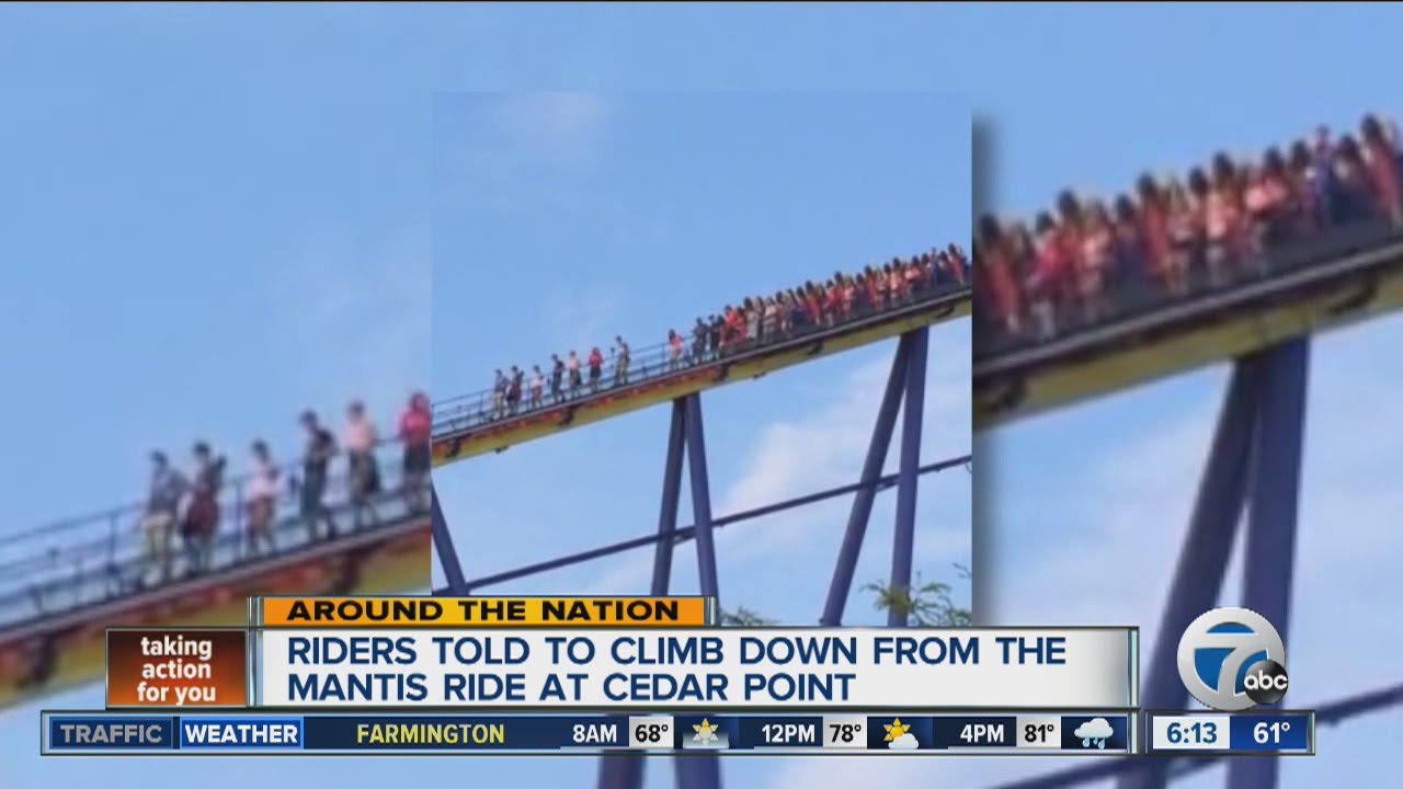 Mantis has problem at Cedar Point - YouTube