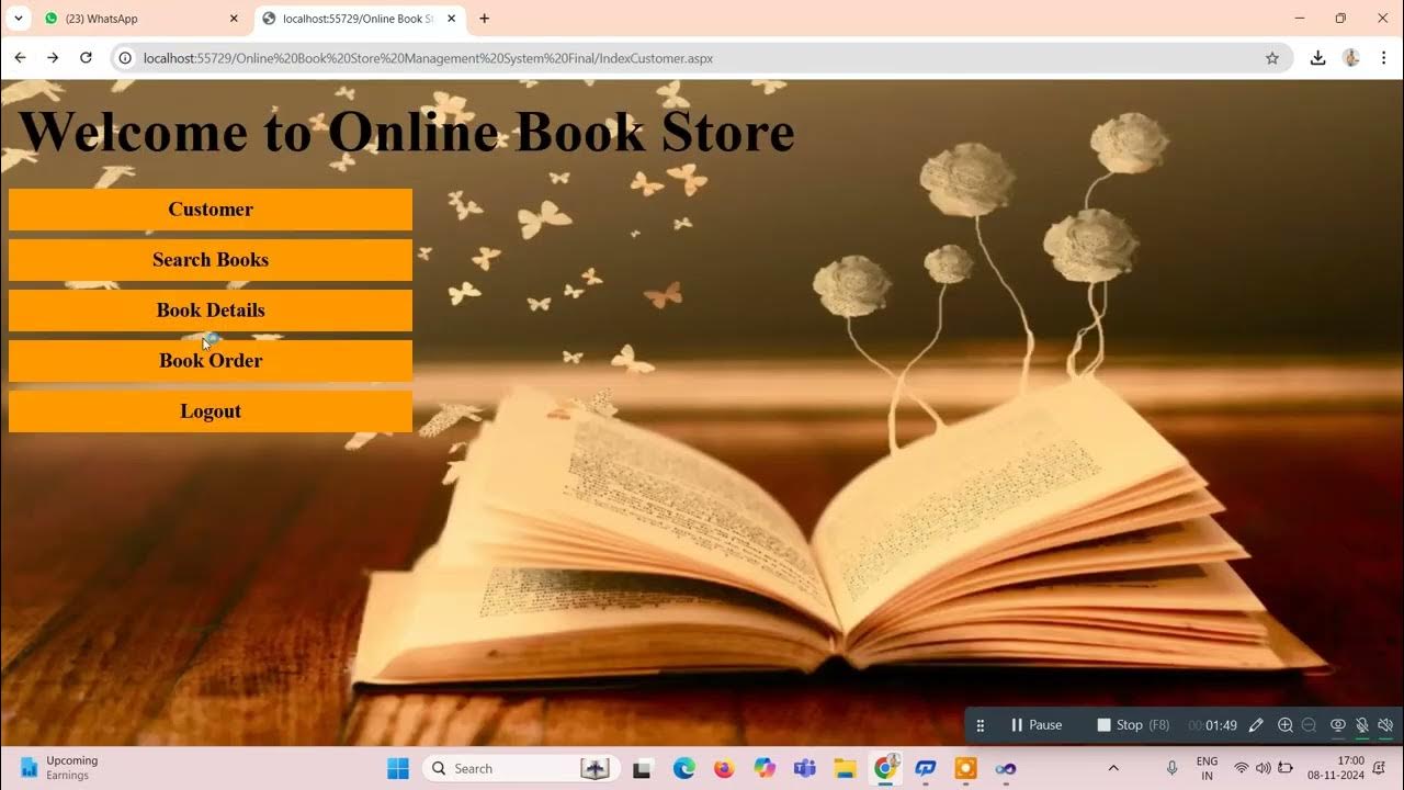 Online book store Management system - YouTube