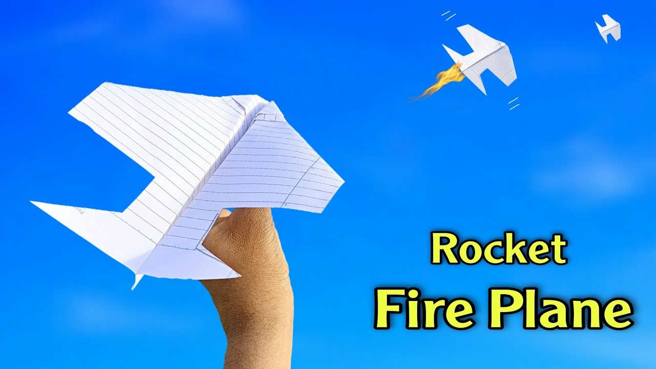 how to make rocket plane (fire), notebook flying rocket, paper fire ...