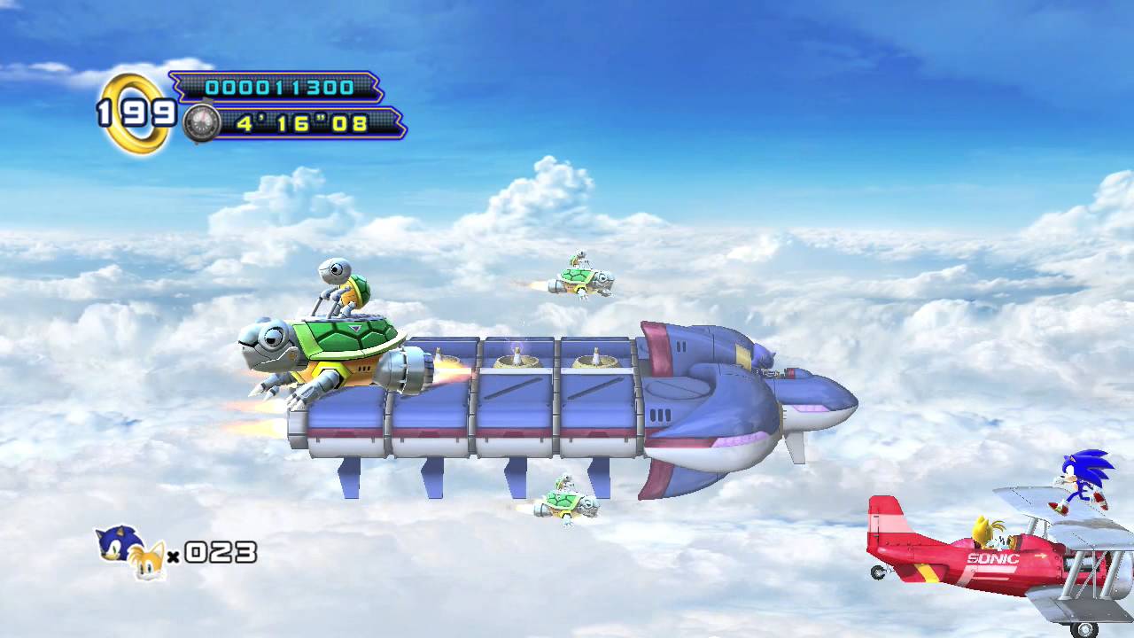 Sonic the Hedgehog 4 - Part 39 - Sky Fortress Zone Act 1 - YouTube