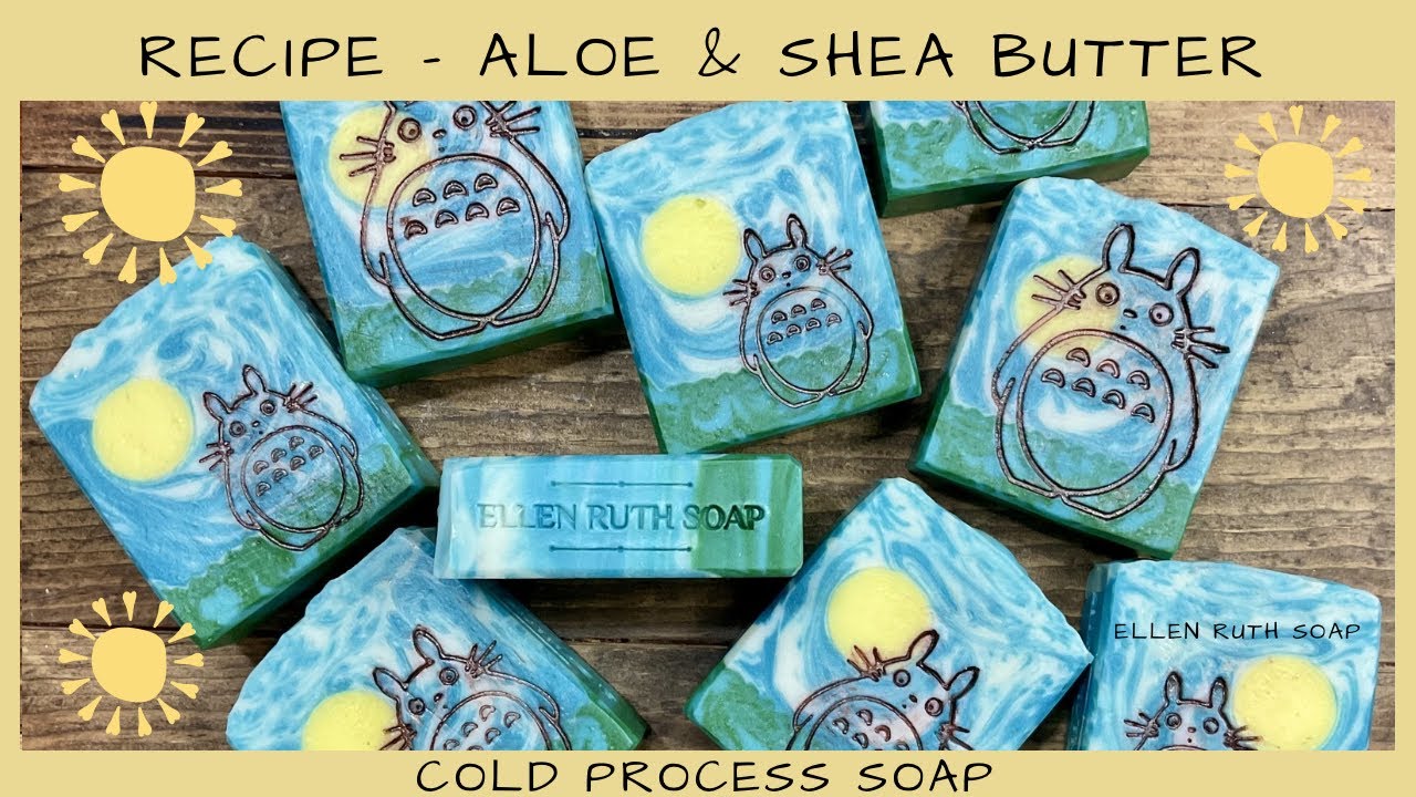 Recipe - Happy Totoro Soap ☀️ Plus Step by Step Making Aloe Vera Lye ...