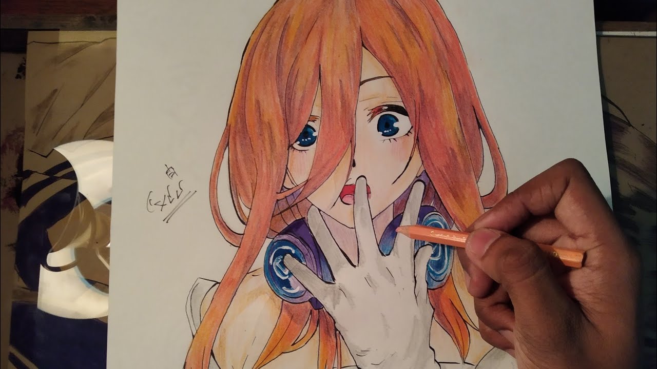 Drawing Miku Nakano from quintessential quintuplets [神戸分の花嫁から ミクナカノ ...
