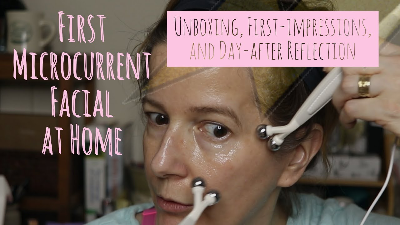 First Microcurrent Facial at Home - YouTube
