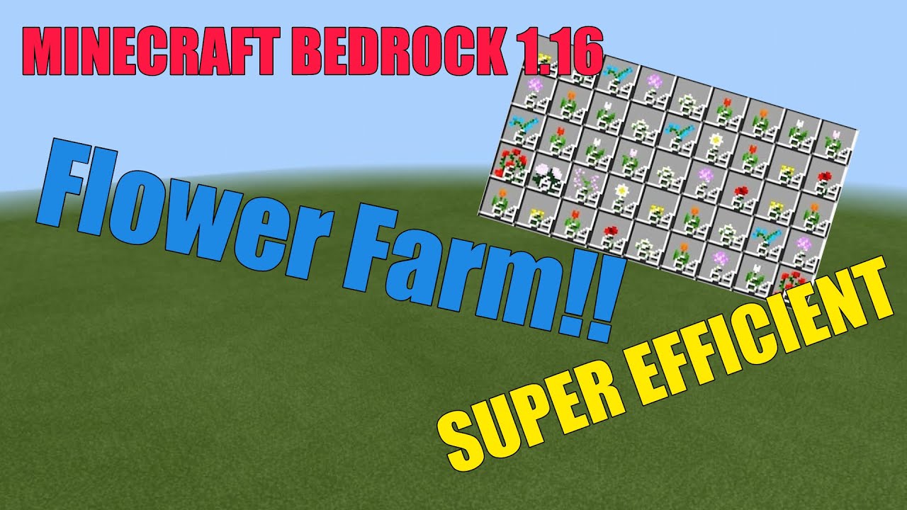 SUPER Efficient Flower Farm! ~ Minecraft Bedrock 1.16 - YouTube
