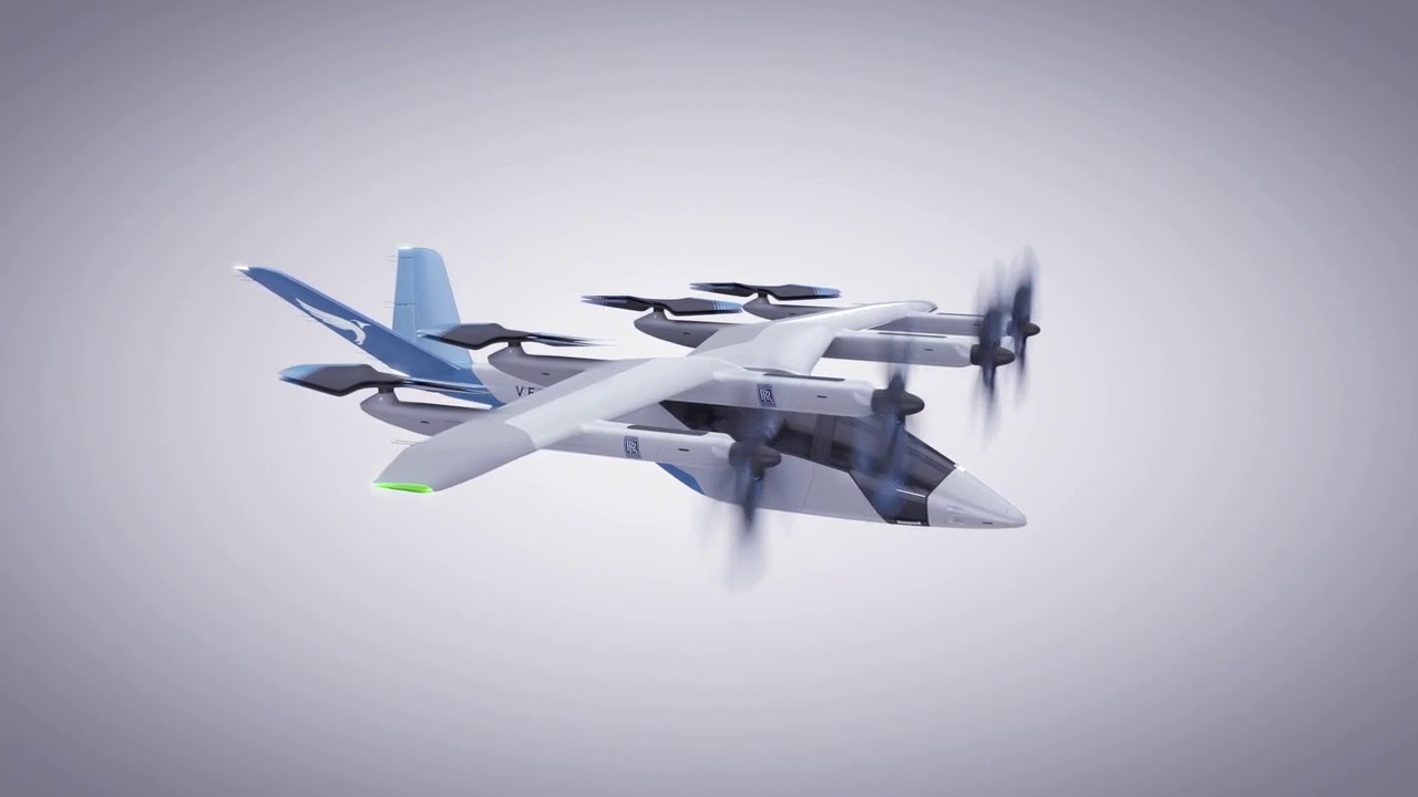Vertical Aerospace VA-4X eVTOL gets Rolls-Royce electrical power - YouTube