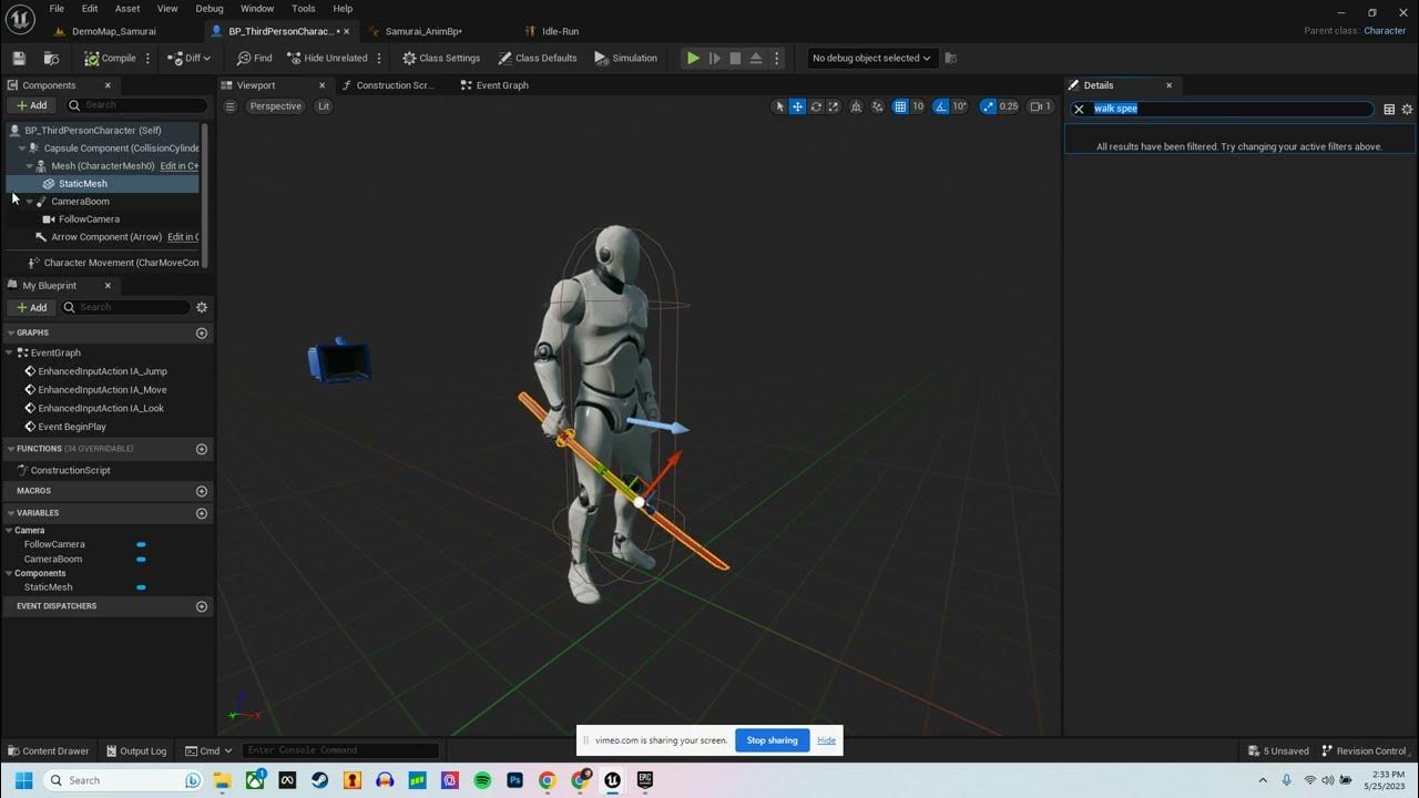 ARPG Samurai Animations Blueprint Unreal Engine Tutorial Basics - YouTube