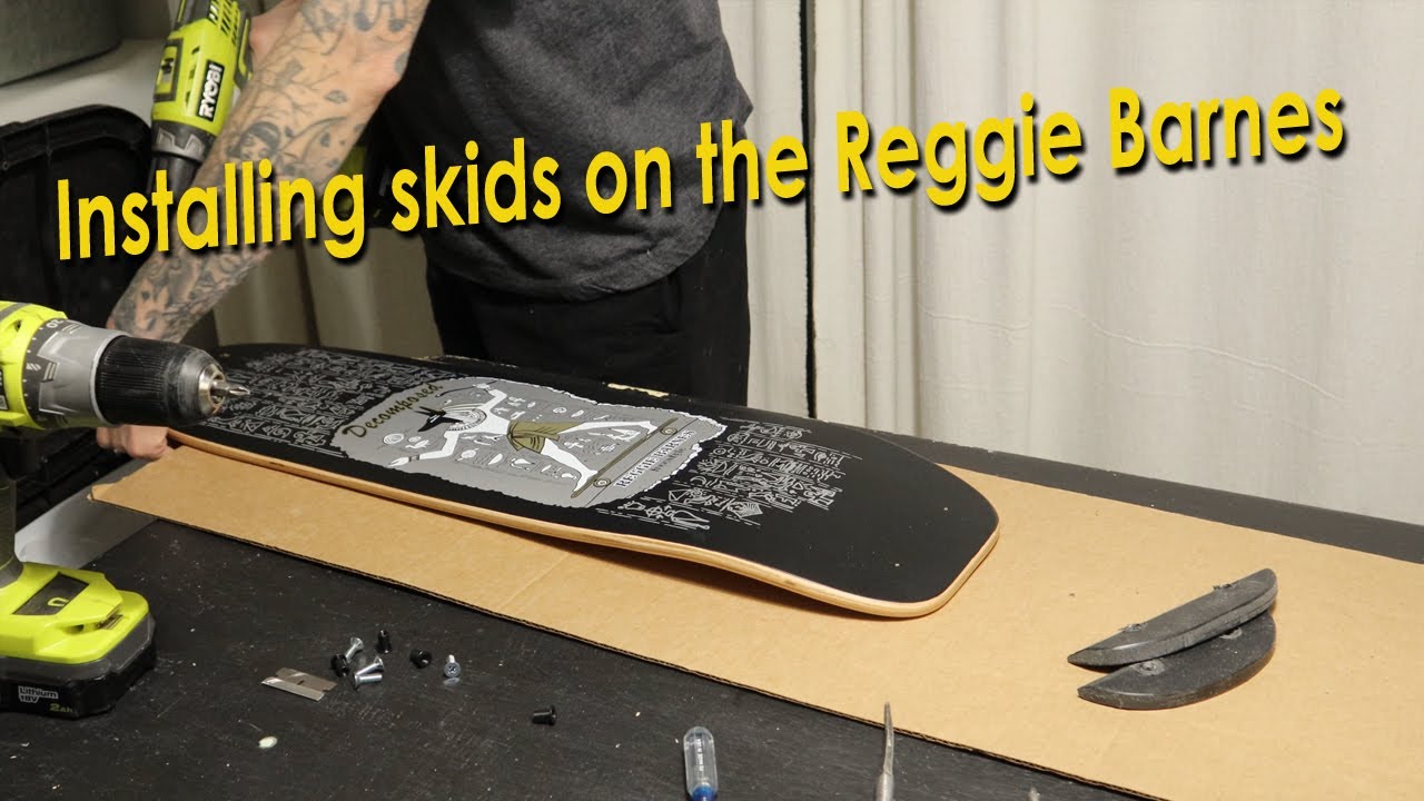 Installing skid plates on the DECOMPOSED Reggie Barnes skateboard - YouTube