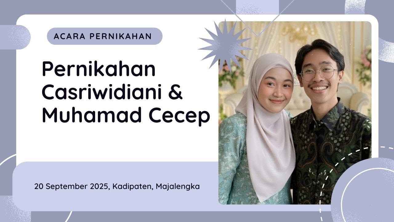 Live Stream Acara Pernikahan Casriwidiani Agustin (Widi) dan Muhamad ...