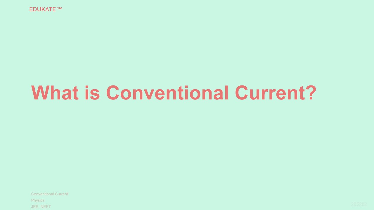 What is Conventional Current? - YouTube