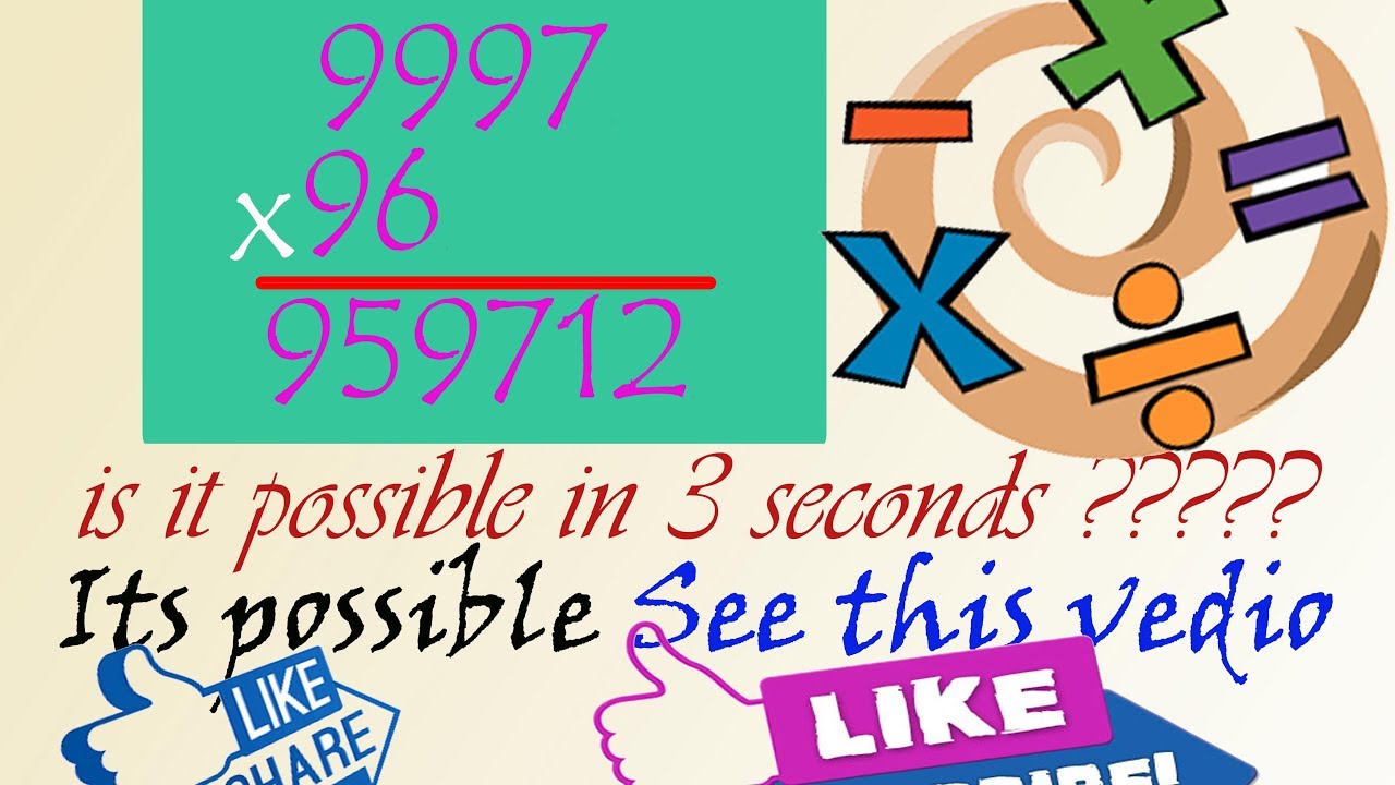 Multiplication trick for big calculations - YouTube