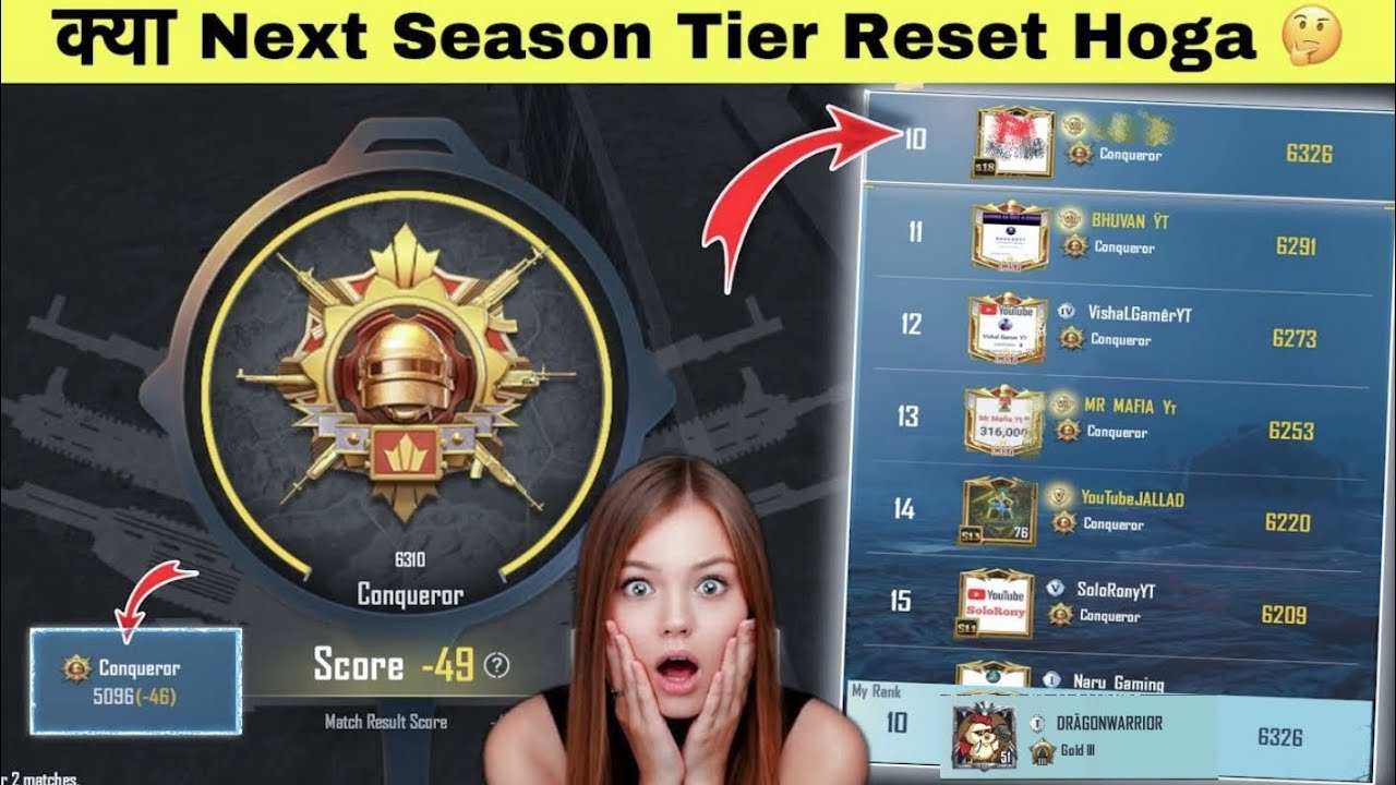 New Season Tier Reset Hoga Kya 🤔 Solo Conqueror Rank Push Tips And ...