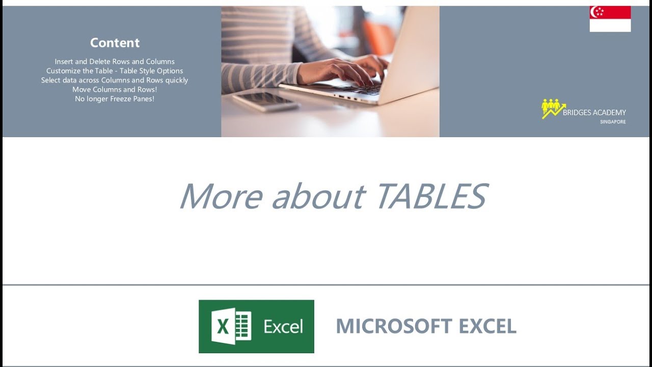 Microsoft Excel Beginners Series - More about Tables - YouTube