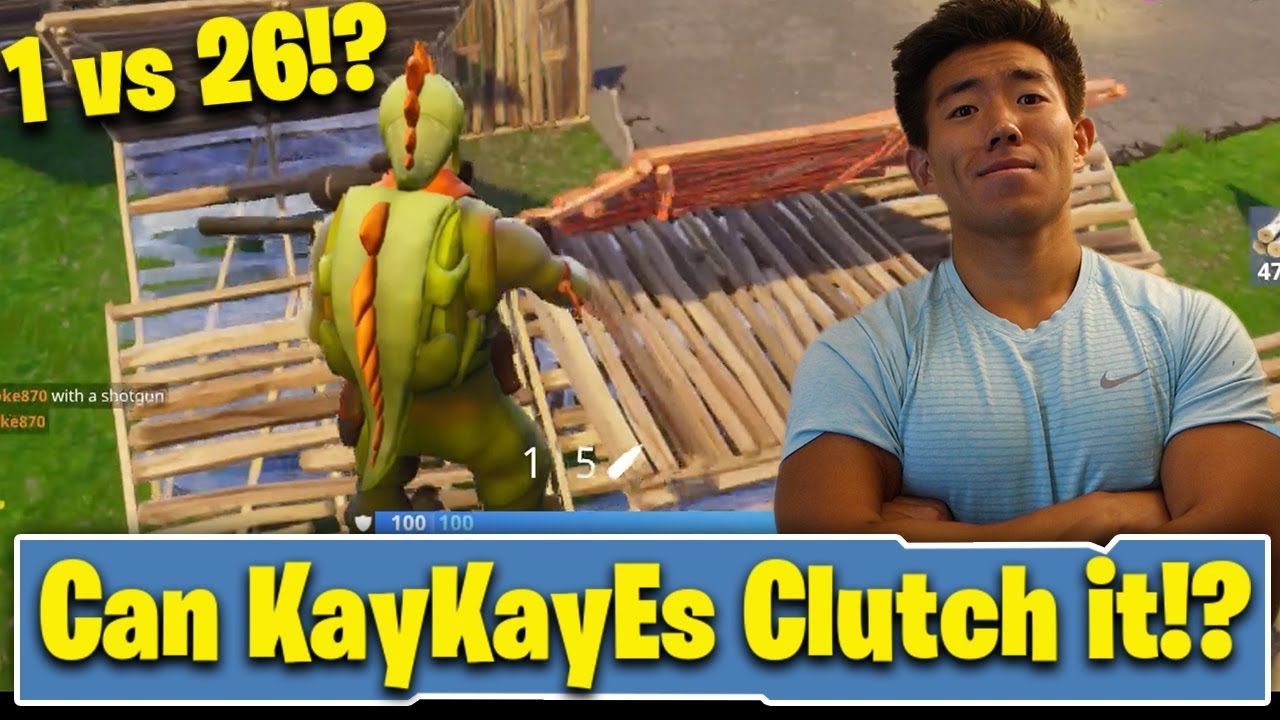 1 VS 26!? CAN KAY CLUTCH IT!? KAYKAYES PLAYS FORTNITE BATTLE ROYALE ...
