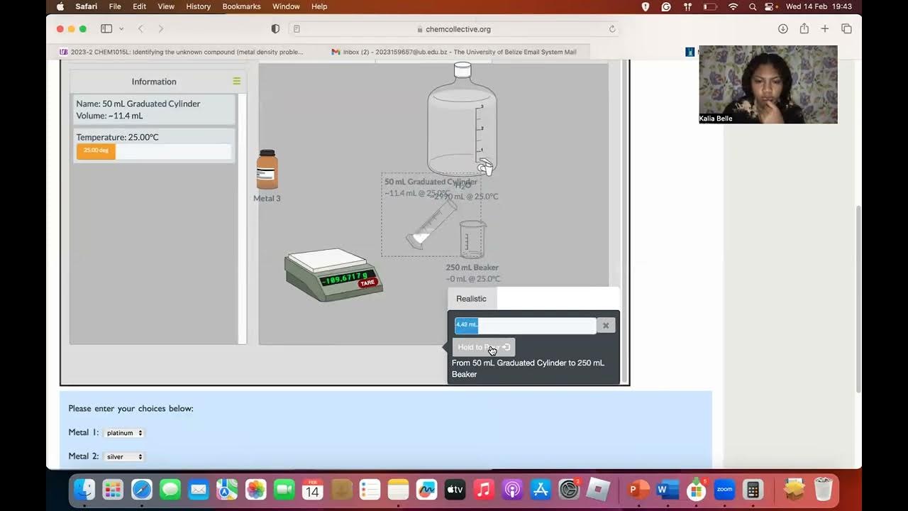 How to identify unknown metals using density- Virtual Lab - YouTube