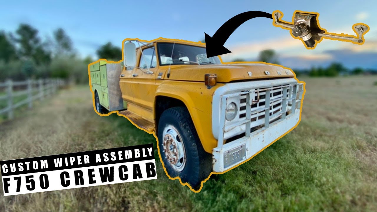 Diesel Swapped F750 CrewCab Part 11 | WIPER ASSEMBLY INSTALL - YouTube