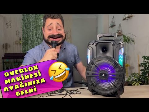 SONUNDA! KTS 1175 Ledli Bluetooth Parti Hoparlörü Karaoke Mikrofonlu Uzaktan Kumandalı Ses Sistemi
