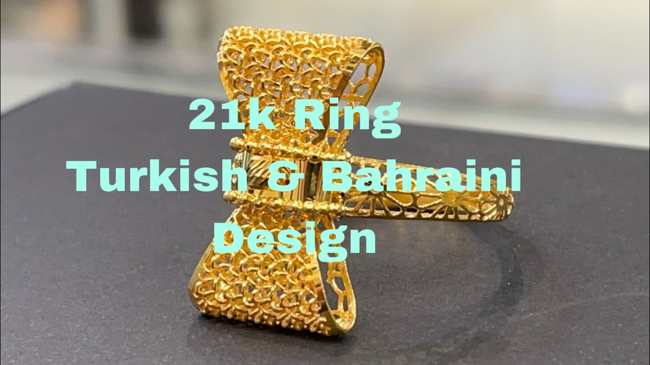 21k Ring Turkish & Bahraini Design #turkish #bahrain #turkey #21k #ring ...
