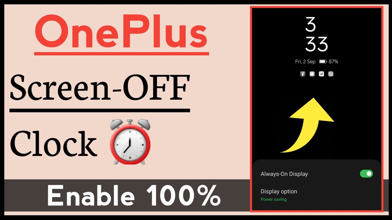 How To Use Screen OFF Clock in OnePlus - YouTube