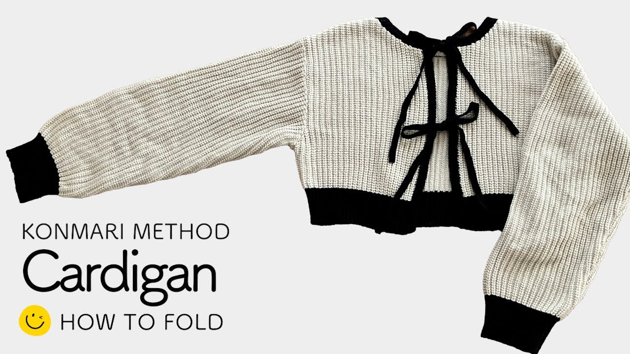 How to fold a Cardigan -Konmari Method- - YouTube