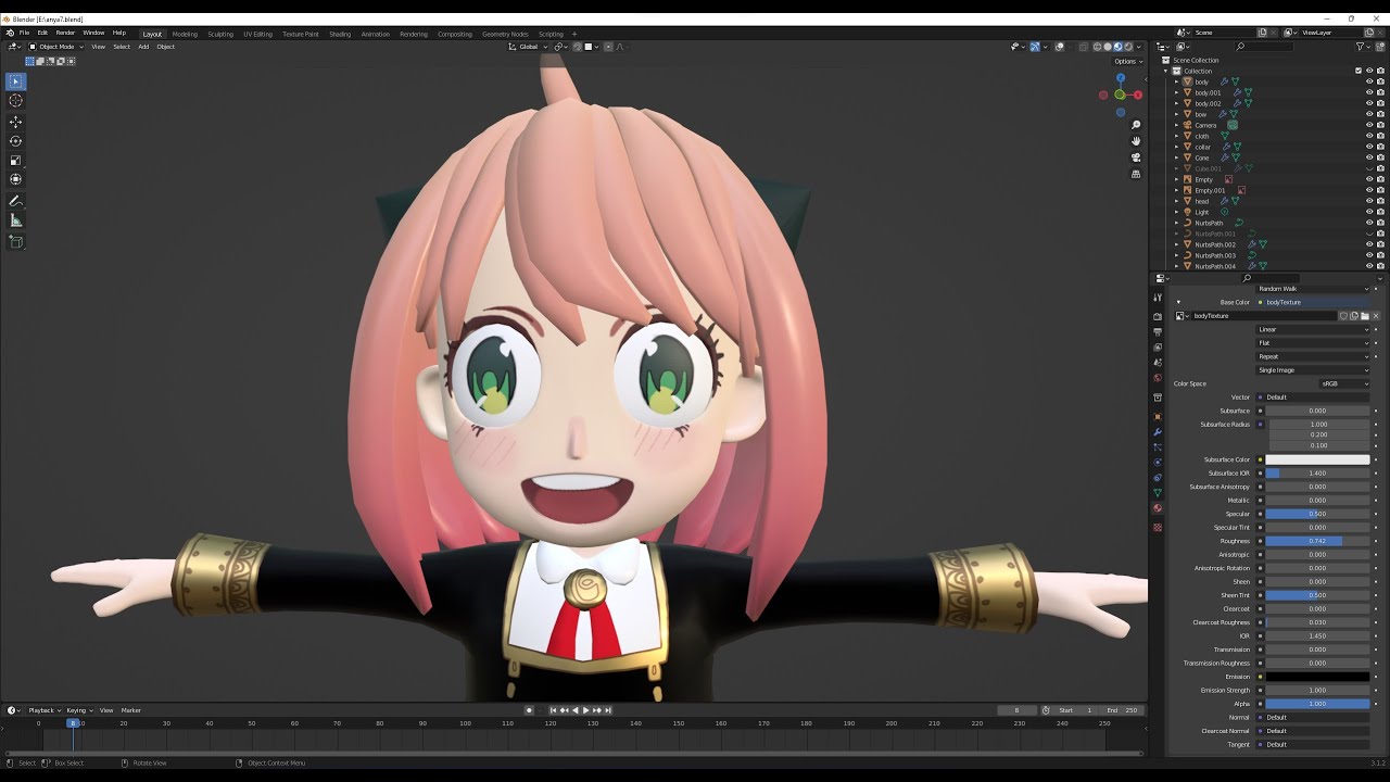 สอน Blender ตอน 11 ระบายสีหน้า Anya กันครับ - YouTube