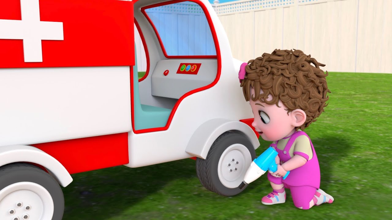 Let's Repair the Ambulance 🚑 | Vehicles Song | CocoBerry Nursery Rhymes ...