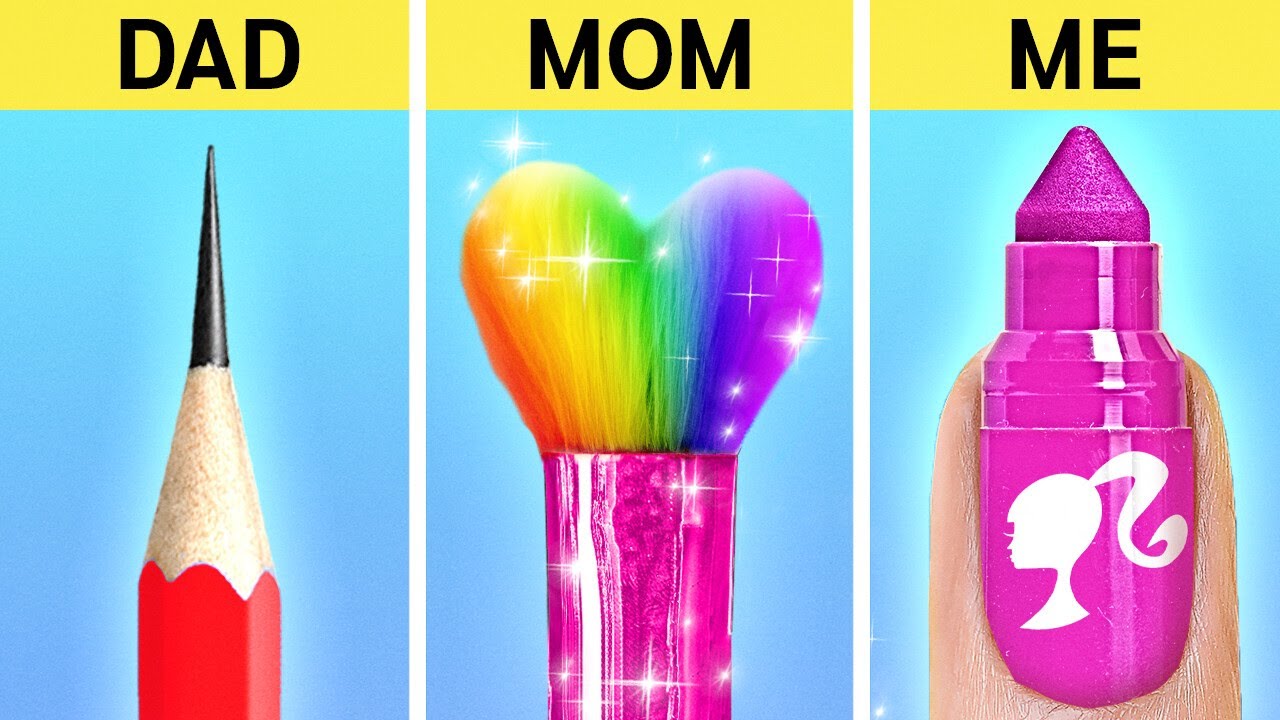 UNIQUE FAMILY DRAWING CHALLENGE || Who Draws Better? Cool Art Hacks and ...