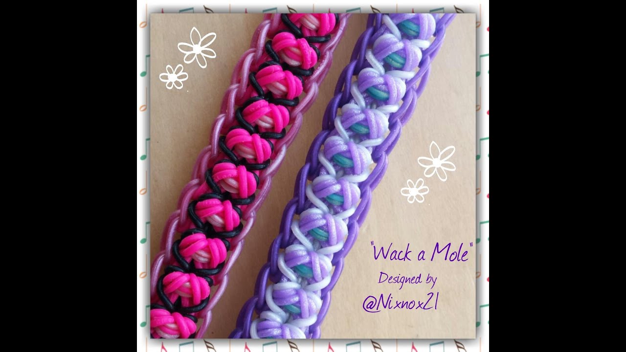 New "Wack a Mole" Rainbow Loom Bracelet/How To Tutorial - YouTube