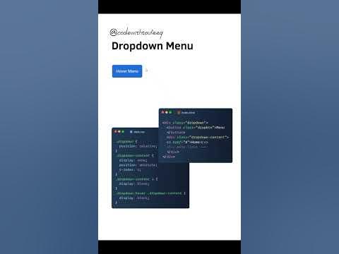 Drop Down Menu #subscribe #html5 #programming #webdevelopment - YouTube