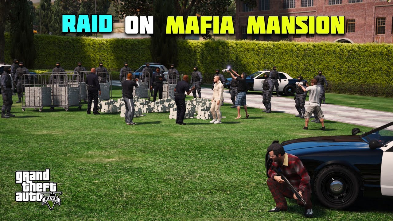 GTA 5 : BIGGEST POLICE RAID ON RUSSIAN MAFIA MANSION - YouTube