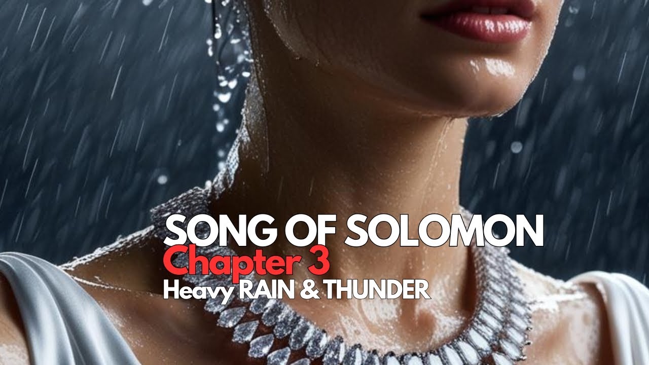 🌧️ Song of Solomon 4 (KJV) | Soothing Female Voice w/ Heavy Rain & Thunder | 3-Hour Loop ⚡ - YouTube