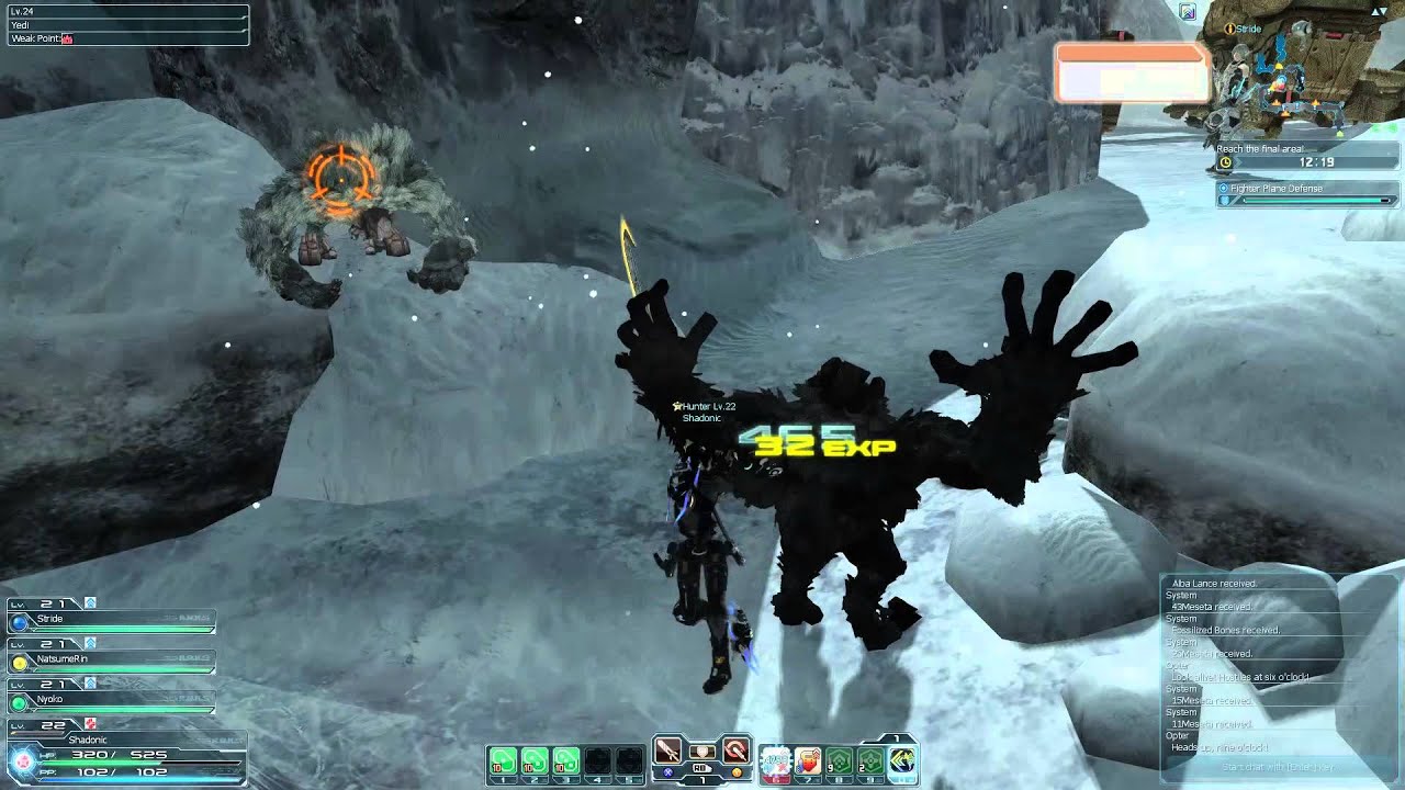 PSO2 - Snow Banshee & Banther - YouTube