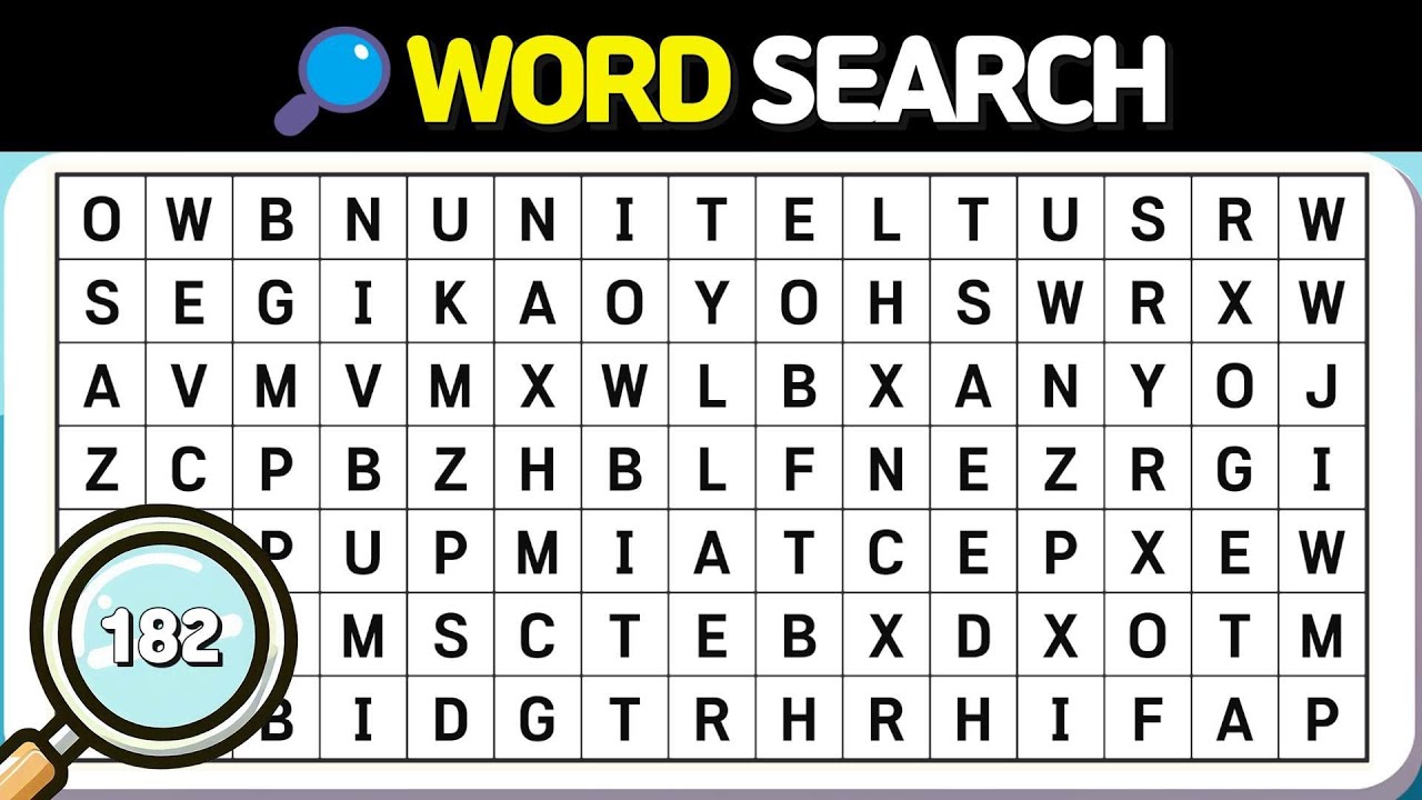 ️Word Search🔎Top 10% if you find them all | Find the Hidden Word #182 ...