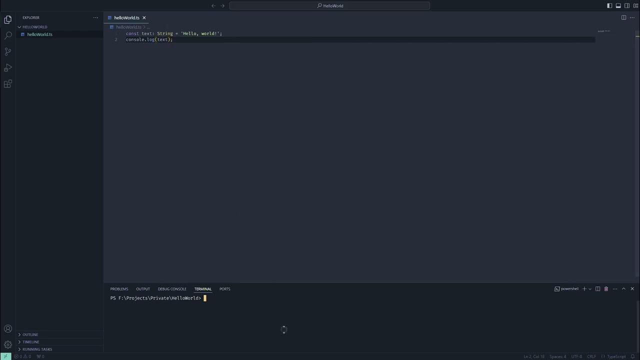 Hello, world! in TypeScript - YouTube