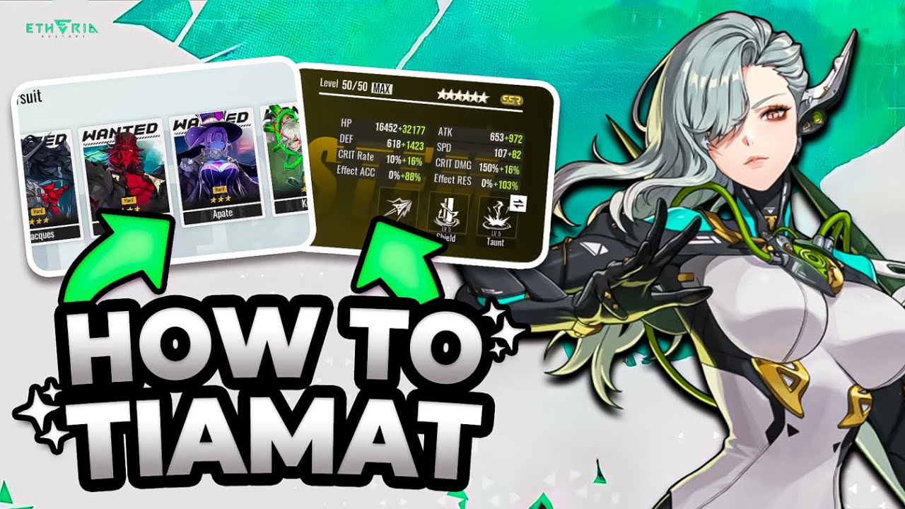 Tiamat Character Guide! [Builds, Shells, Upgrades, and MORE] Etheria Restart - YouTube