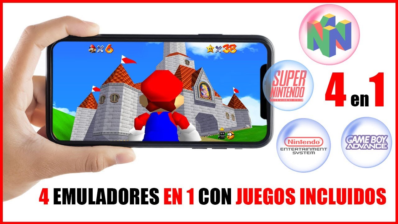 4 CONSOLAS de NINTENDO EN TU TELEFONO CON JUEGOS INCLUIDOS - YouTube